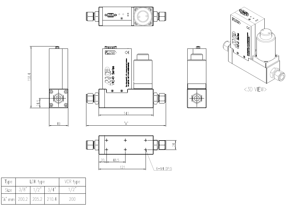 VIC-D245 (0~400 LPM) - Digital MFC - 한국계기티엔에스 : MKP 유량계제작 및 콘트롤 관련 각종 계측기