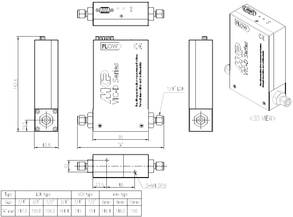 VIC-D240 (0~200 LPM) - Digital MFC - 한국계기티엔에스 : MKP 유량계제작 및 콘트롤 관련 각종 계측기